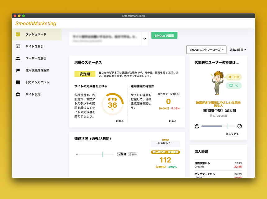 サイト解析が楽しくなる！BiNDupのマーケティング機能をいち早く紹介｜成果につながるWebスキルアッププログラム